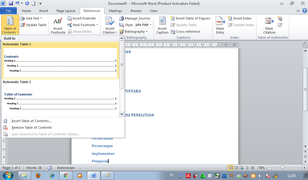 FITUR DALAM MICROSOFT WORD – Denna's Journey