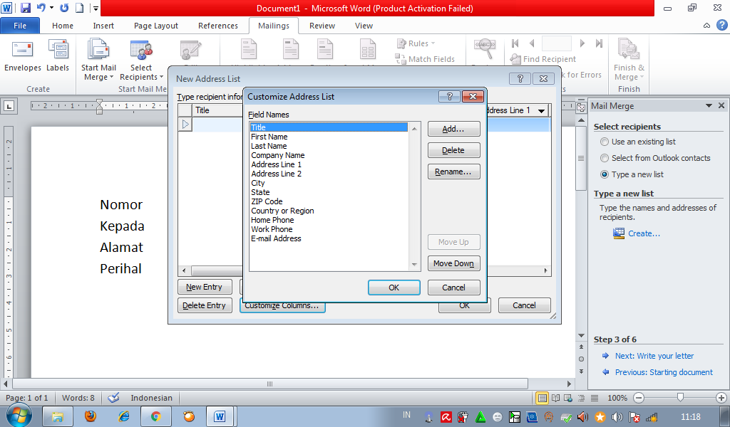 FITUR DALAM MICROSOFT WORD – Denna's Journey